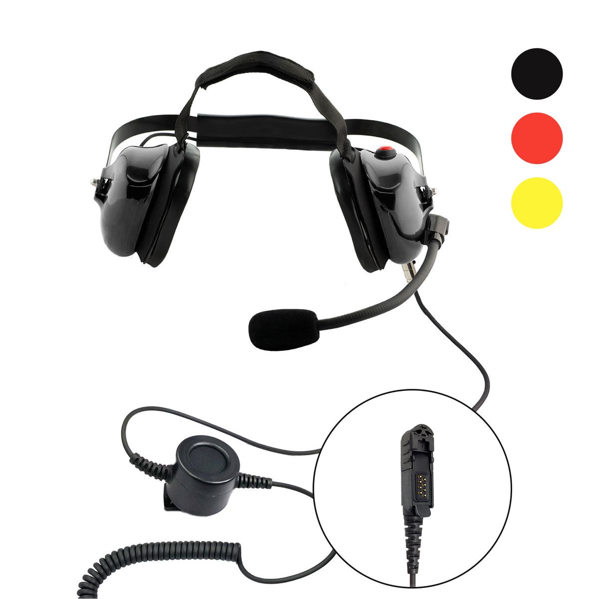 HDC Series Dual-Muff Headset With Motorola Expanding Pin - AX – ProMaxPower